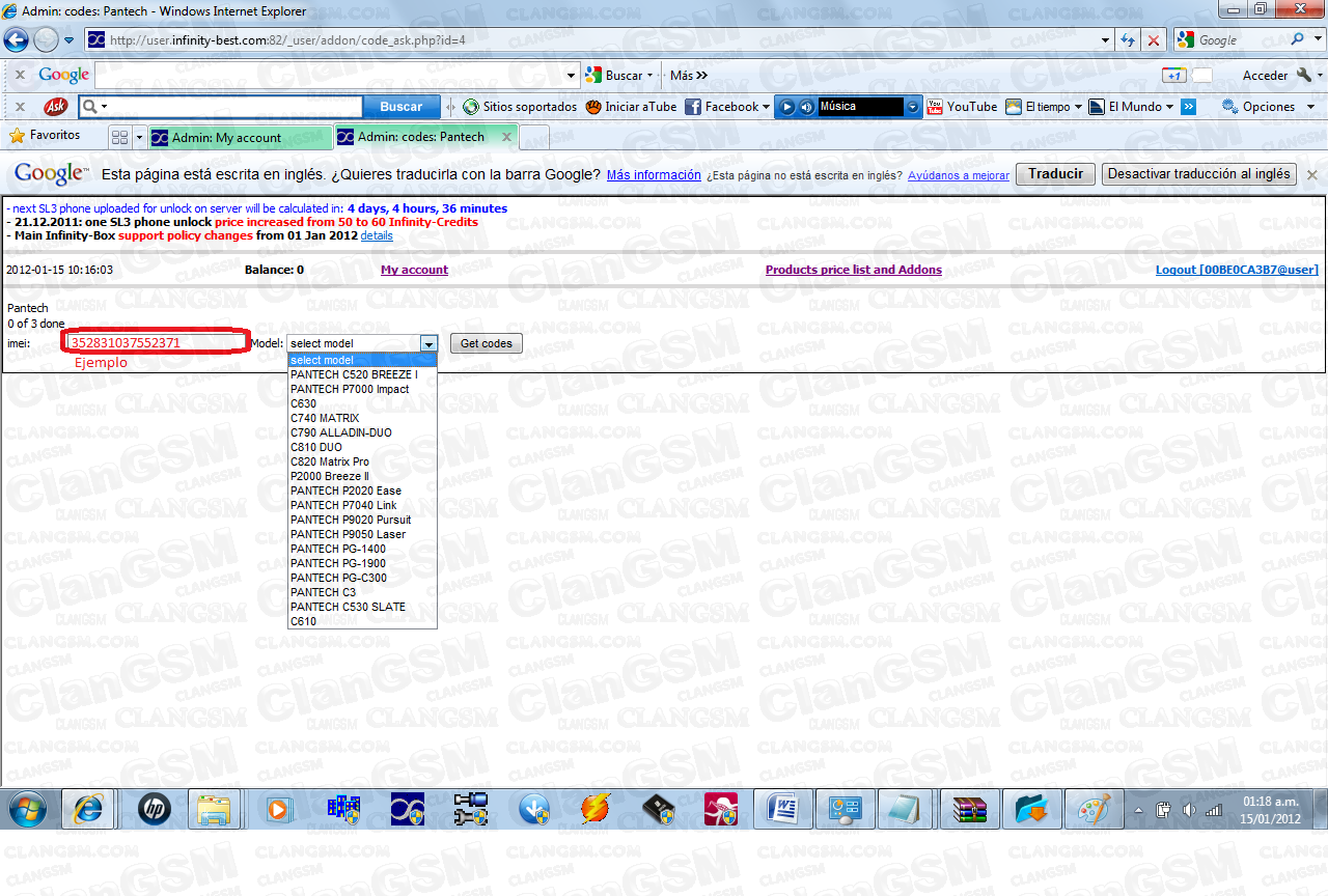 Como Liberar Blackberrys,pantech,inq-chat Aircel Con Infinity - Clan ...