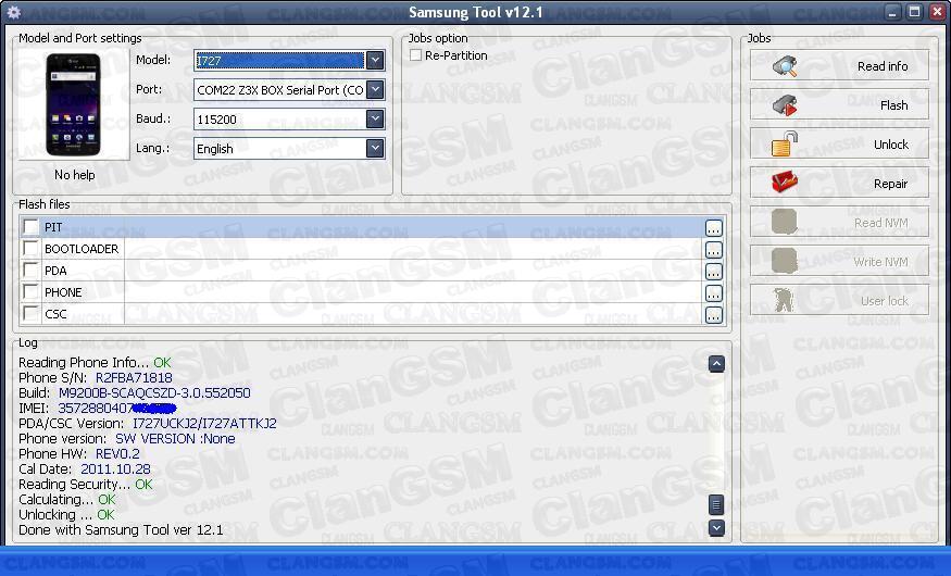 Aporte Liberar Sgh-i727 - Clan GSM - Unión de los Expertos en Telefonía Celular