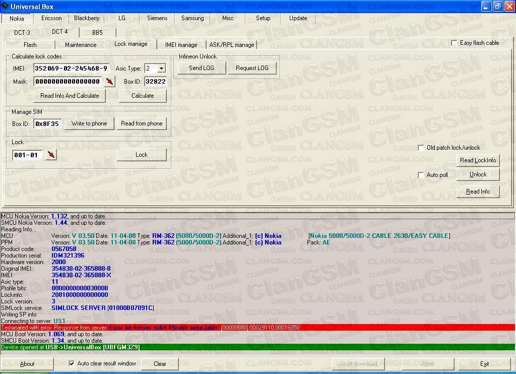 Error Universal Box 2 Días No Me Libera Nokia 5000 Dct4 - Clan GSM - Unión de los Expertos en ...