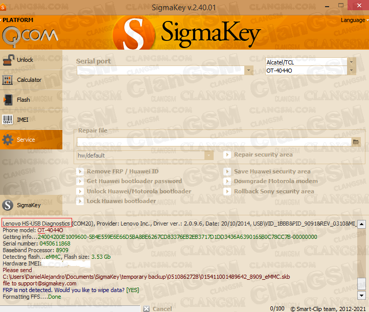 4044o Alcatel Hard Reset Con Sigma Y Unlock - Clan GSM - Unión de los ...