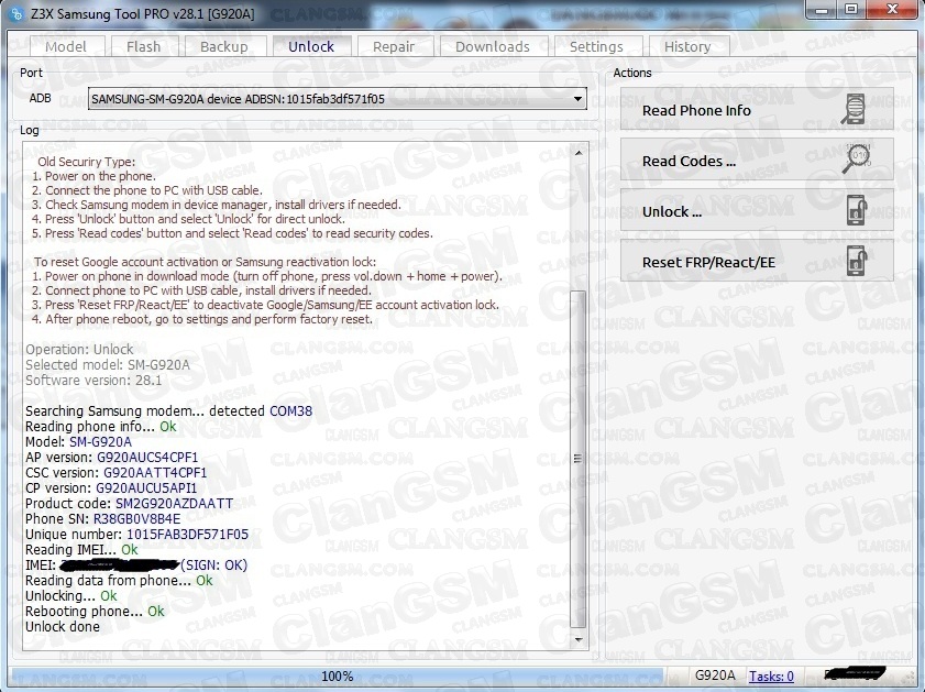 Unlock Samsung G920a 6.0.1 At&t - Clan GSM - Unión de los Expertos en ...