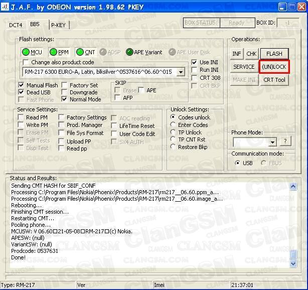 Nunca Pude Liberar Nokia Bb5 Con Jaf 1.98.62 - Clan GSM - Unión de los Expertos en Telefonía Celular