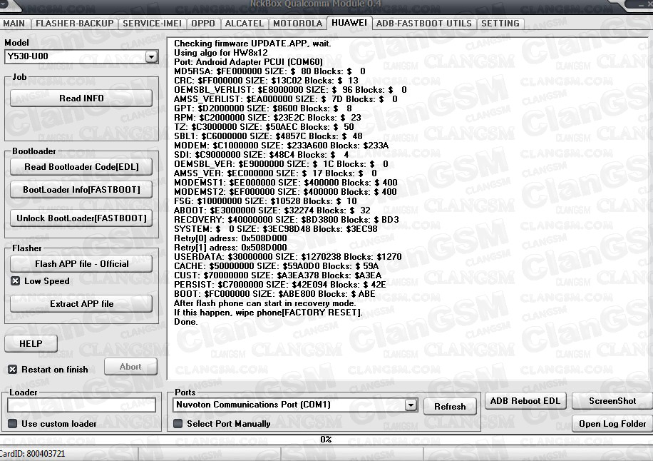 Aporte!!! Flashear Huawei Qualcomm (app File) Con Nck Qualcomm Module ...