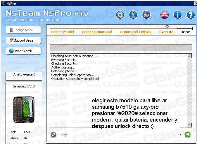 Aporte Liberar Galaxy Pro B7510 :) - Clan GSM - Unión de los Expertos ...