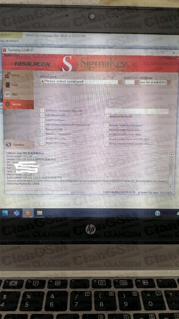 Huawei Mate 30 Pro Lio-l29 Frp Y Huawei Id Via Testpoint Con Sigma ...
