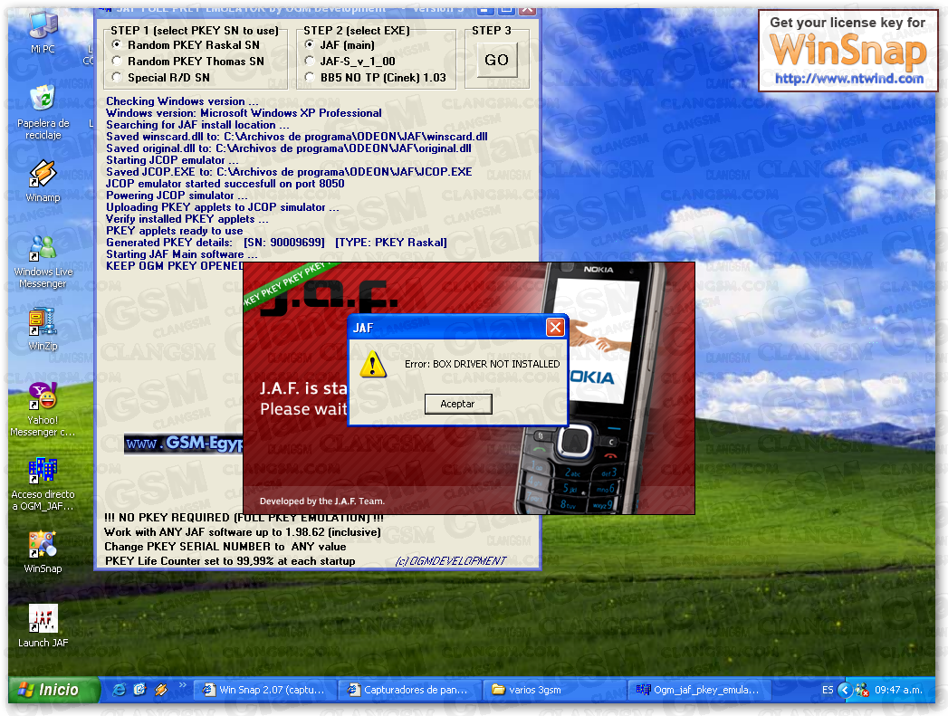 Problema N-box Emulador Jaf - Clan GSM - Unión de los Expertos en Telefonía Celular