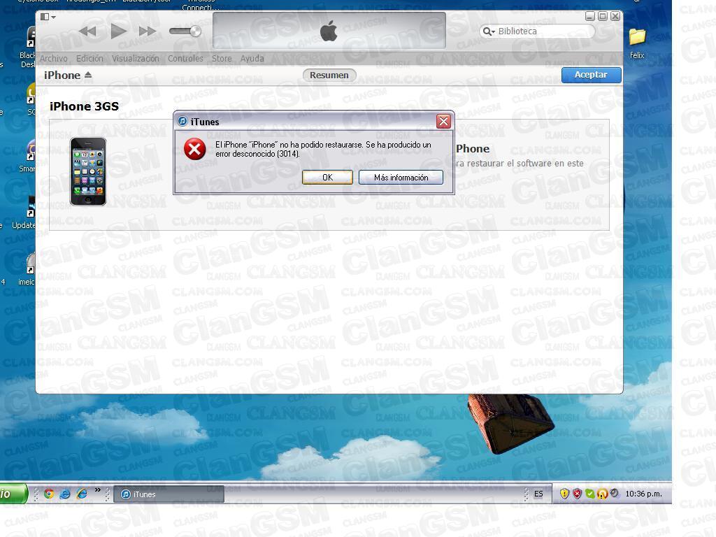Iphone 3gs Error 9 Y 3014 - Clan GSM - Unión de los Expertos en ...