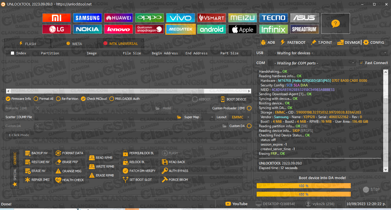 Frp Xiaomi Redmi 12 C Con Unlocktool - Clan GSM - Unión de los Expertos en Telefonía Celular