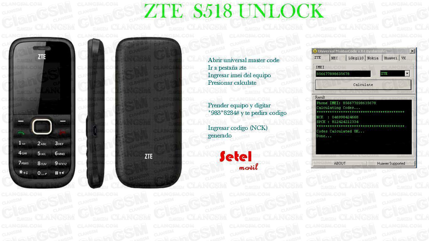 Unlock Zte S518, Como????? - Clan GSM - Unión de los Expertos en ...