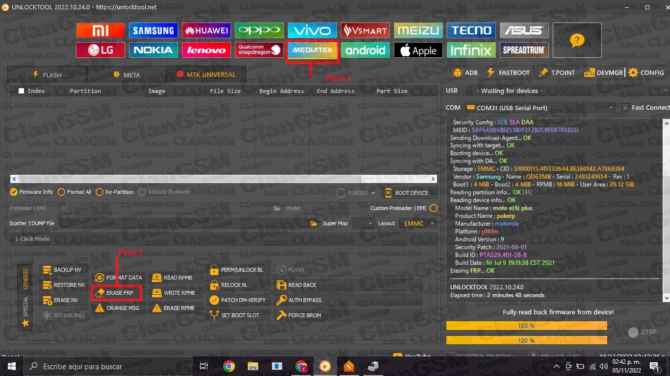 Frp Moto E6 Plus Unlock Tool - Clan GSM - Unión de los Expertos en Telefonía Celular