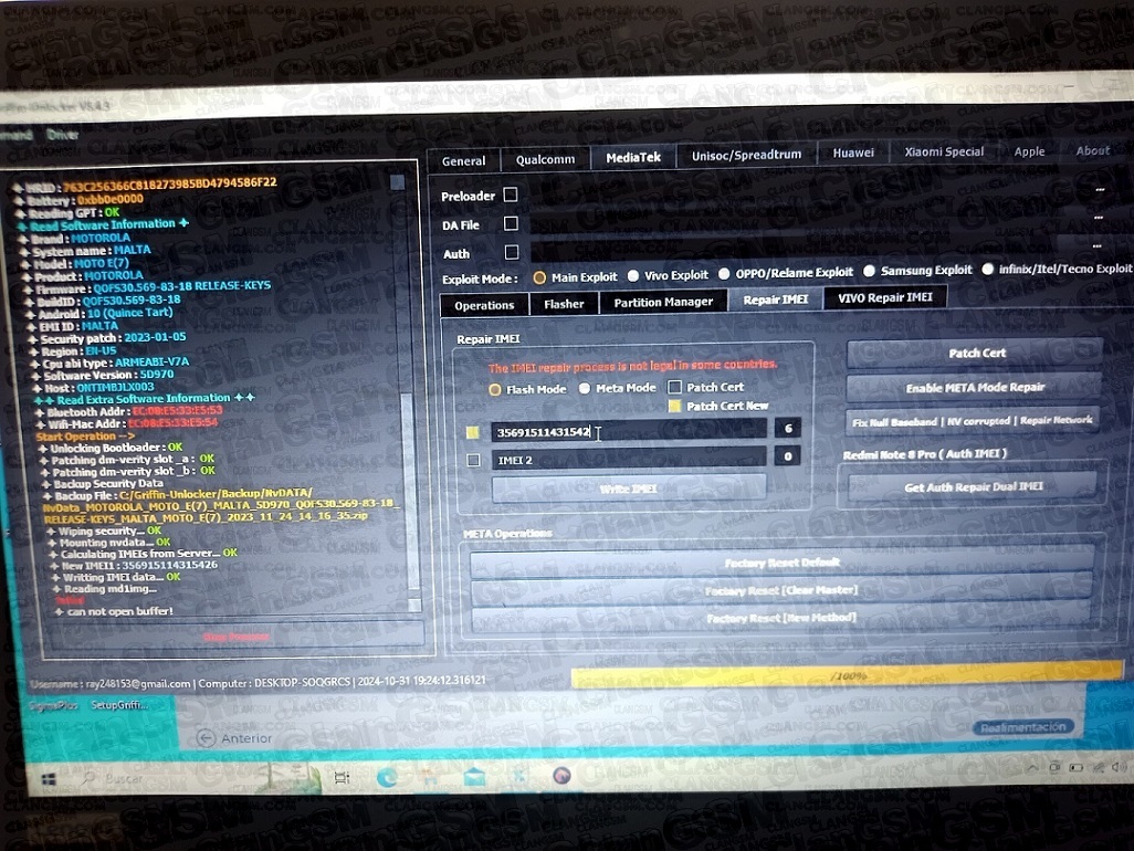 F4 Para Moto E7 Xt2095-1 Con Griffin Unlocker (aporte) - Clan GSM - Unión de los Expertos en ...