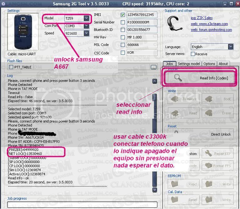 Unlock Samsung A667 (solucion Con Z3x) - Clan GSM - Unión de los ...